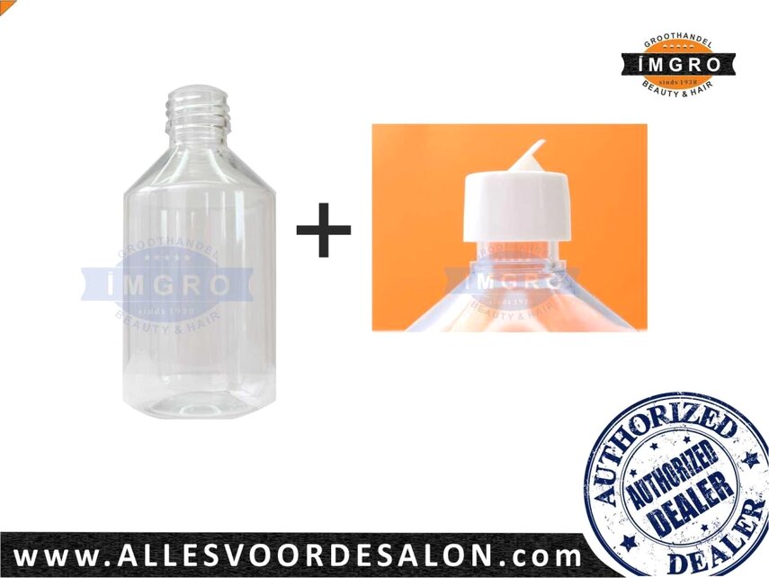 Lege fles à 250ml PET + Fliptop dop ( glashelder /DIN 28) - Flessen met ...