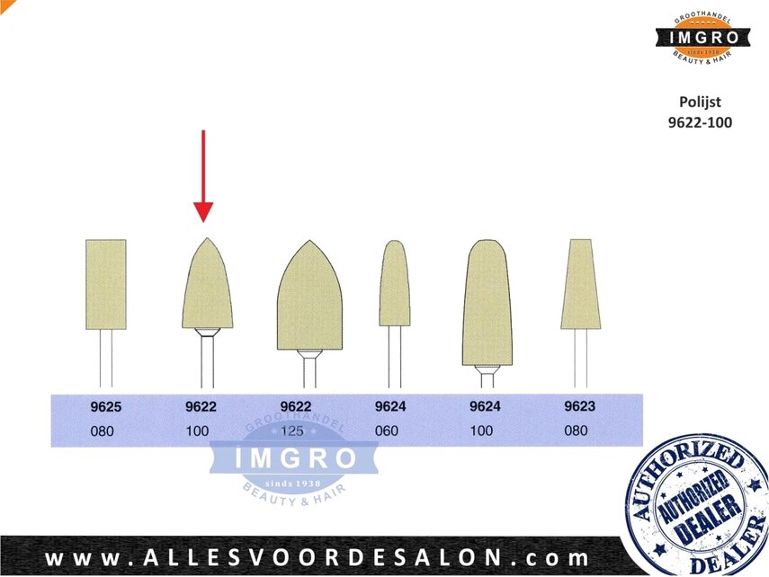 Nagelpolijst frees 9622-100 GEEL (15.000 t/m) - Polijstfrezen - IMGRO ...