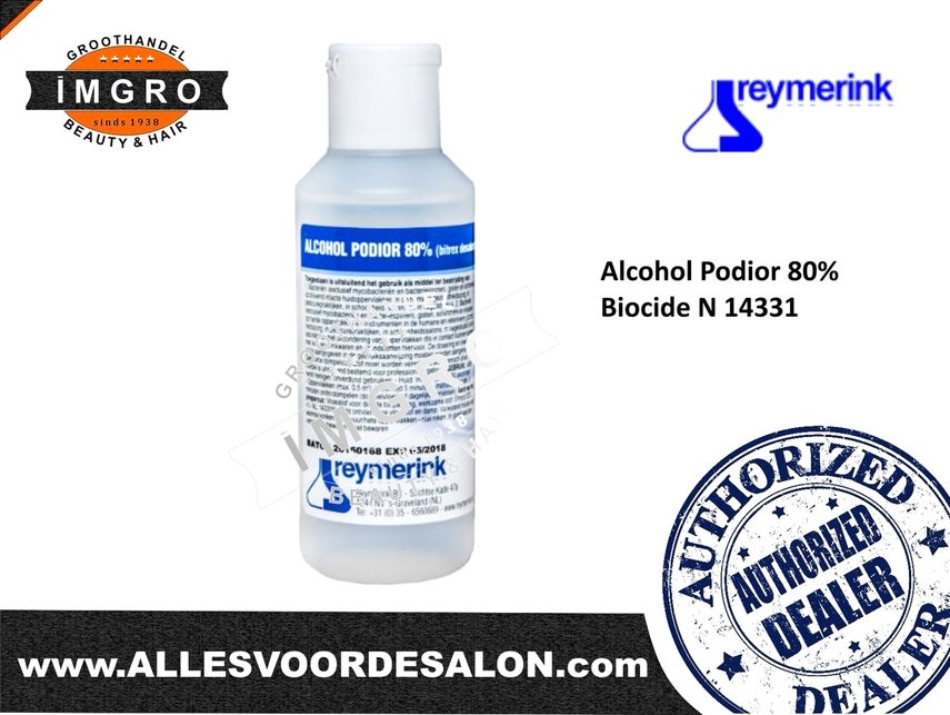 Alcohol 80% 100ml - (Biocide 14331N) - Ethanol 80% - IMGRO Beauty