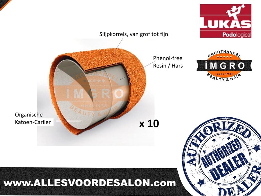 Grinding cap 10mm Podo round 320 grain fine - IMGRO Beauty